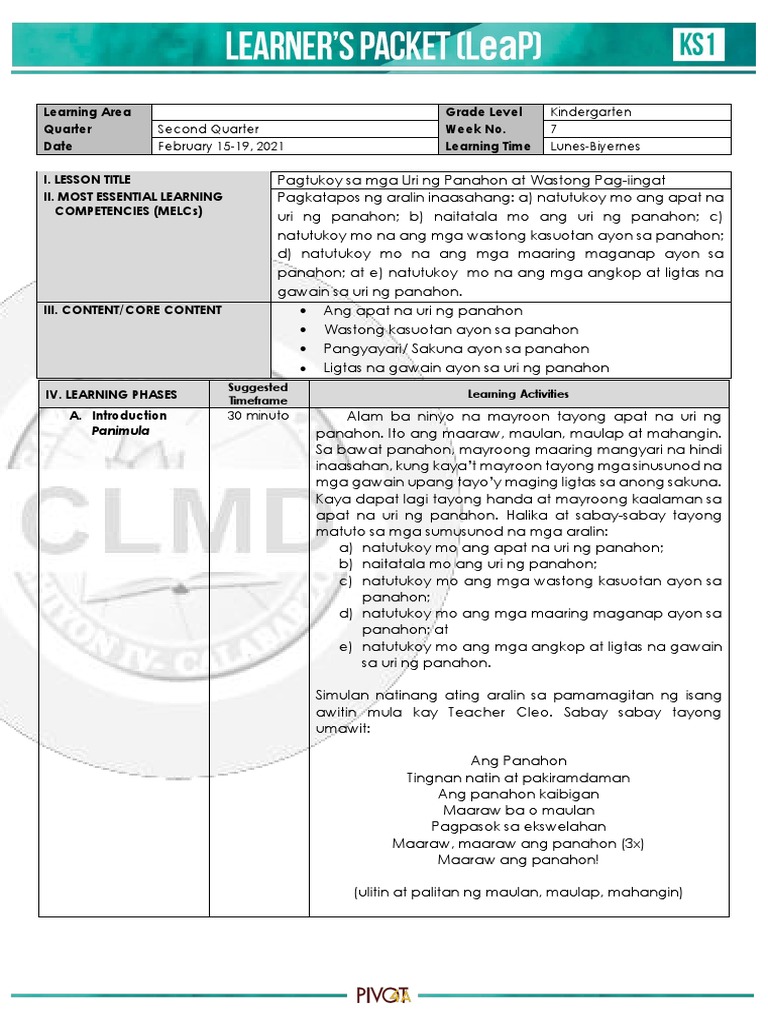 q2 Week 7 Pivot 4a Leap | PDF