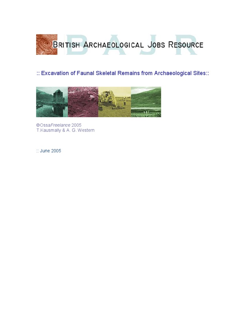Animal Bones in Archaeology | PDF | Excavation (Archaeology) | Archaeology
