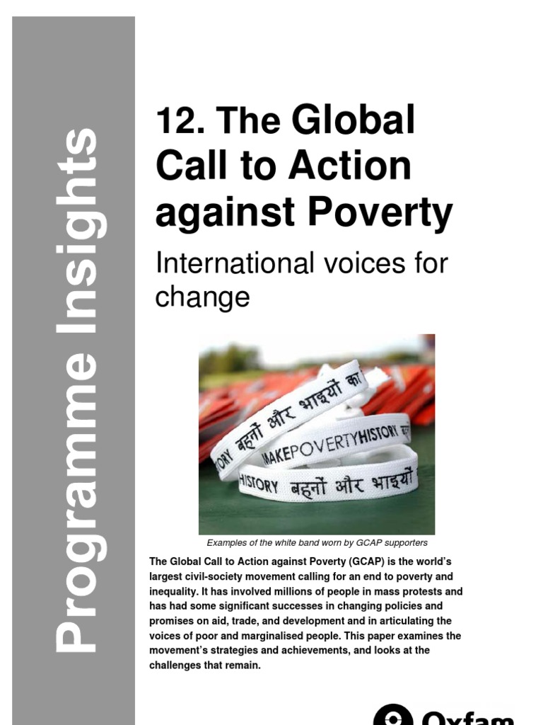 The Global Call To Action Against Poverty: International Voices For ...