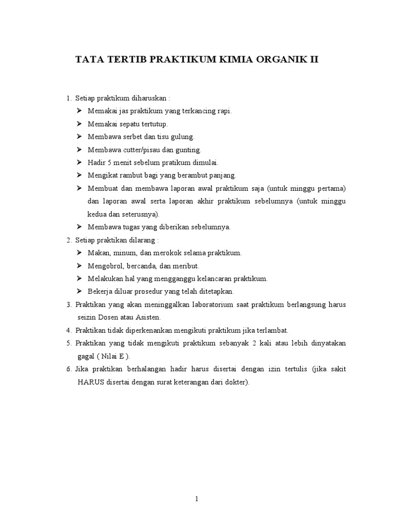 Penuntun Praktikum Kimia Organik | PDF
