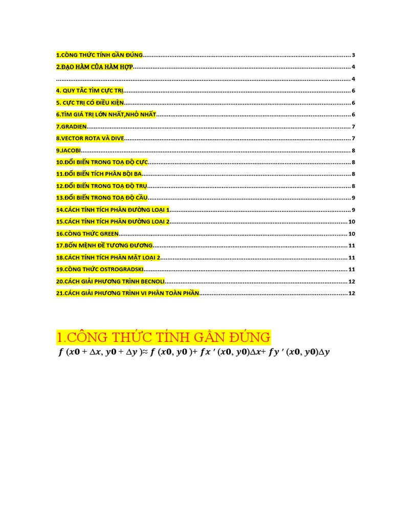 Công TH C GT2 | PDF