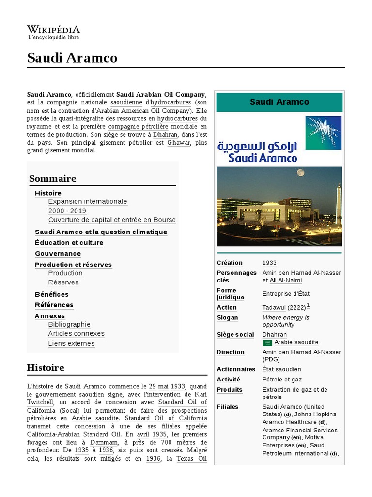Saudi Aramco | PDF | Pétrole