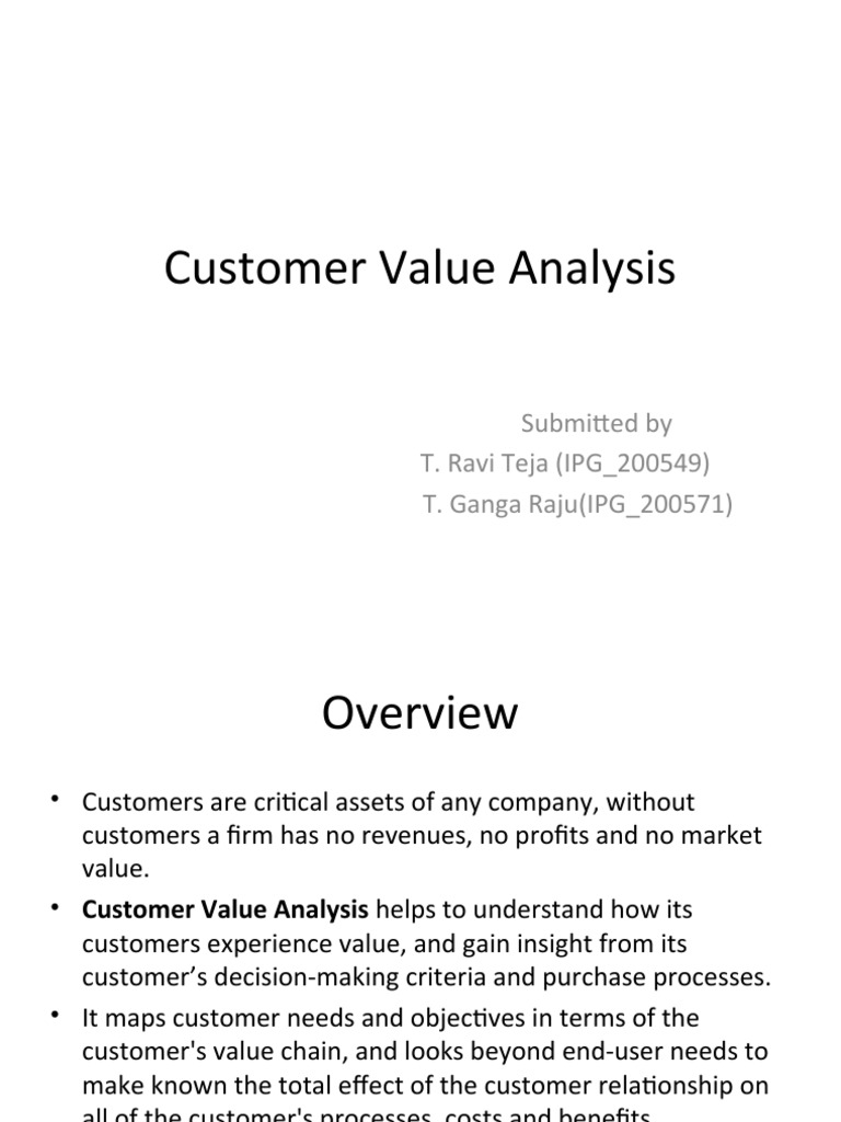 Customer Value Analysis | PDF | Business | Business Value