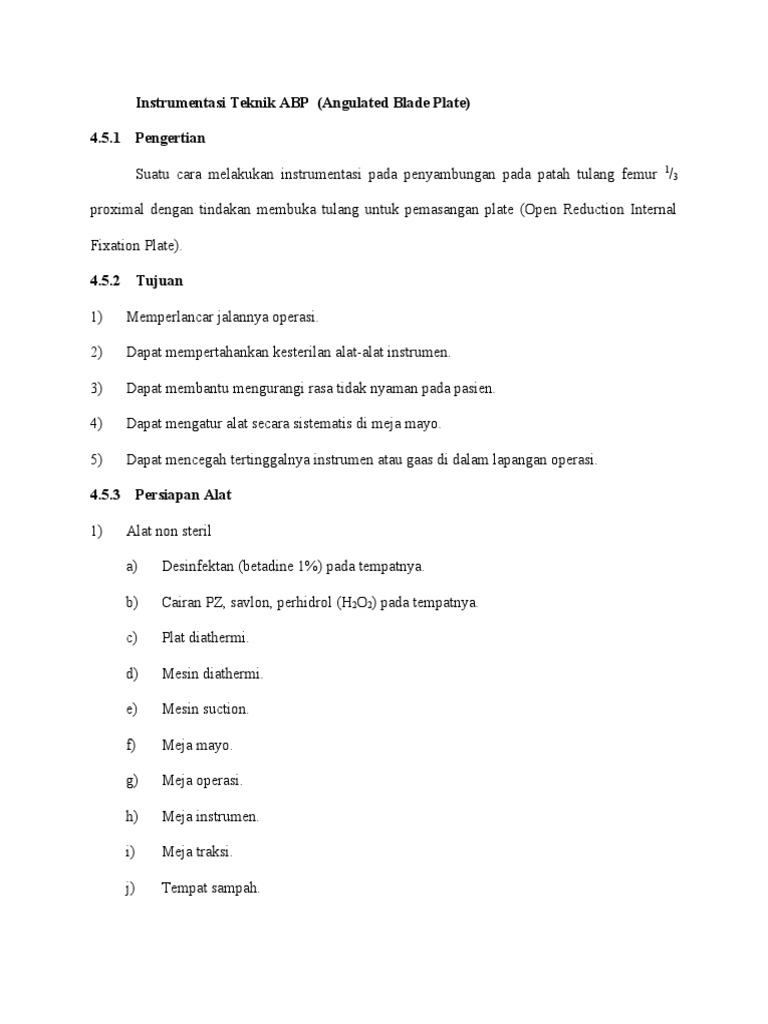Instrumen Operasi Tulang Femur | PDF | Griya & Taman