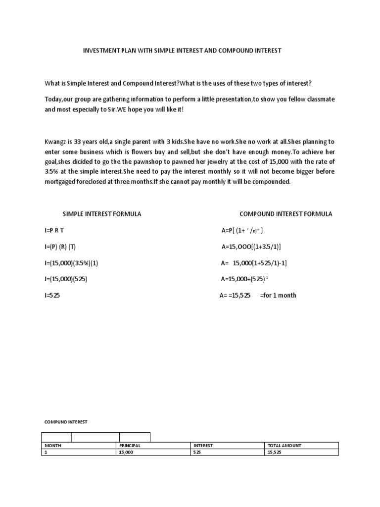 Monthly Compound Interest Example | PDF