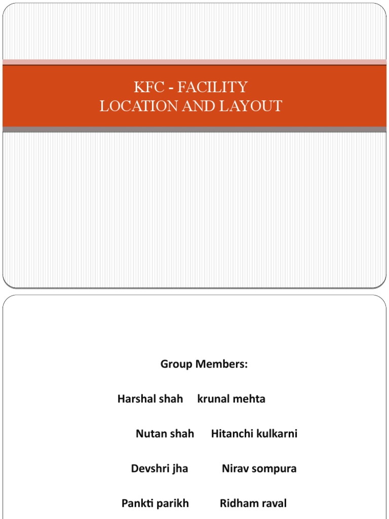 KFC - Facility Location and Layout | PDF | Labour Economics | Business