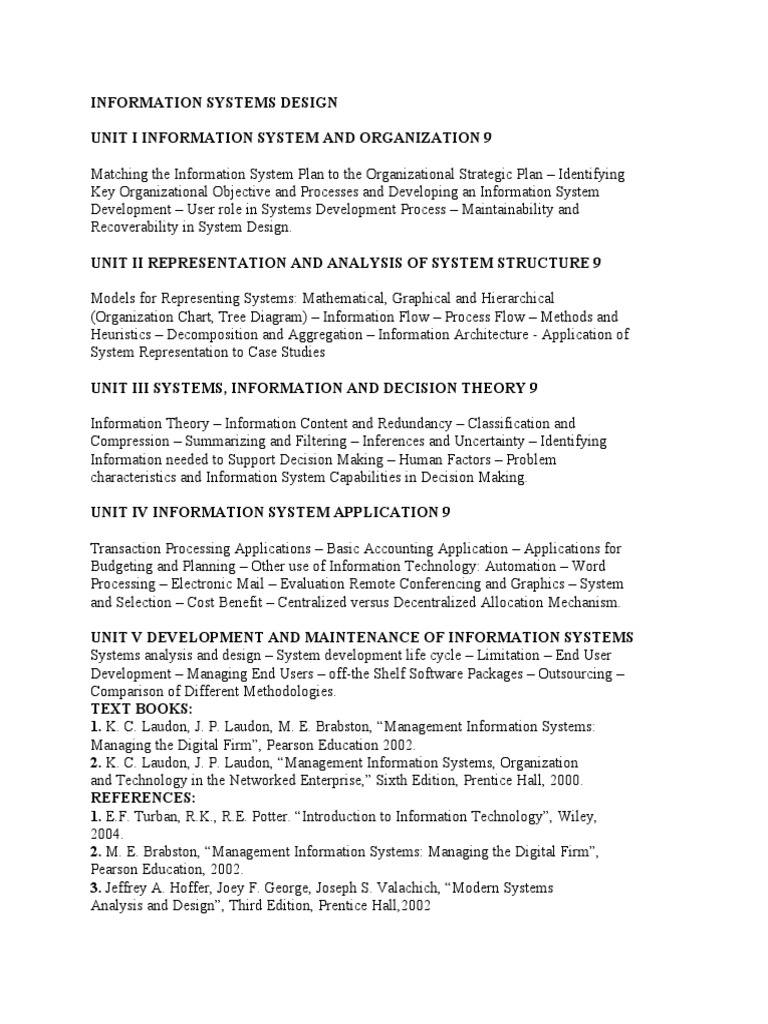 A Comprehensive Overview of Course Contents for Various Information ...