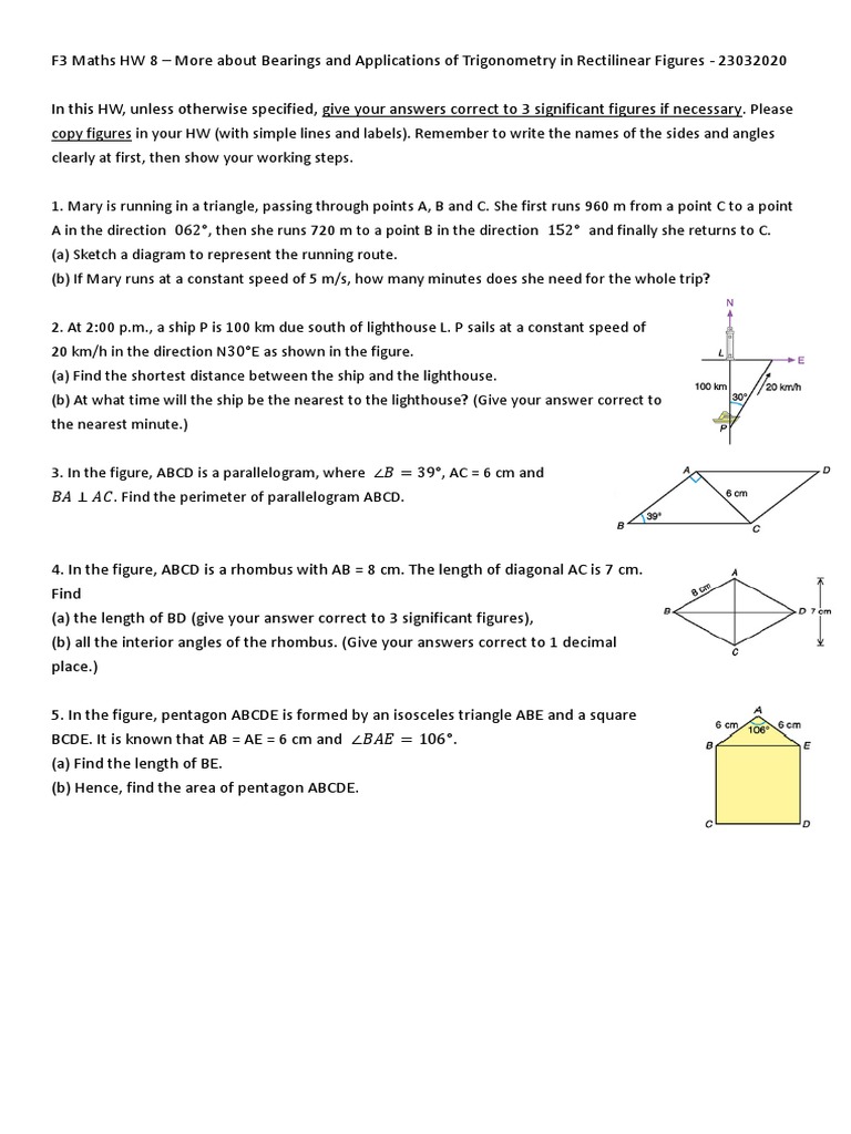 Bearings and Trigonometry in Geometry | PDF | Teaching Methods ...