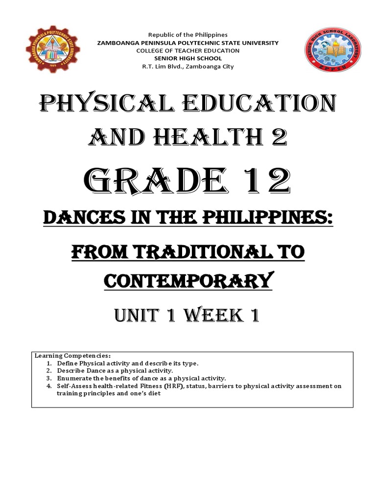 P.E 12 Module 1 (Physical Fitness Through Dancing) | PDF | Physical ...