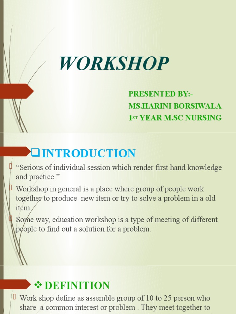 Workshop | PDF | Expert | Learning