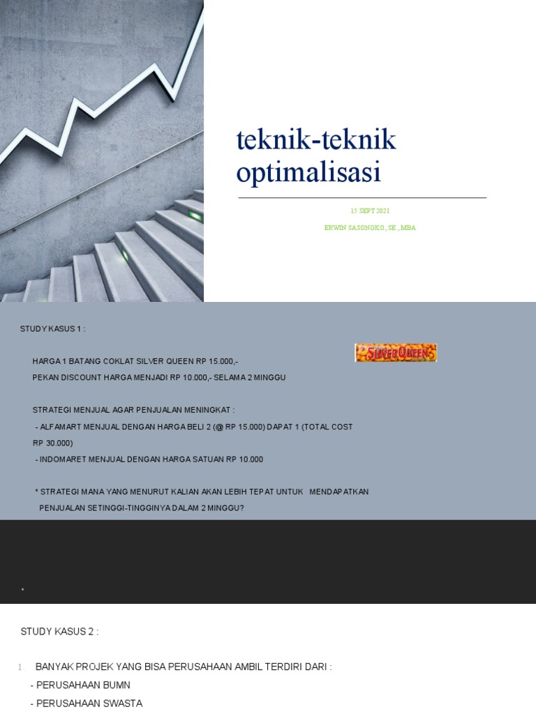 Teknik Teknik Optimalisasi | PDF