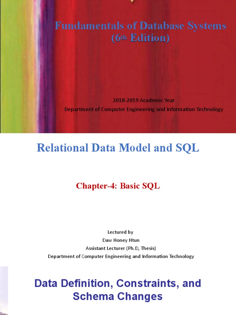 Fundamentals of Database Systems (6 Edition) | PDF | Relational Model ...