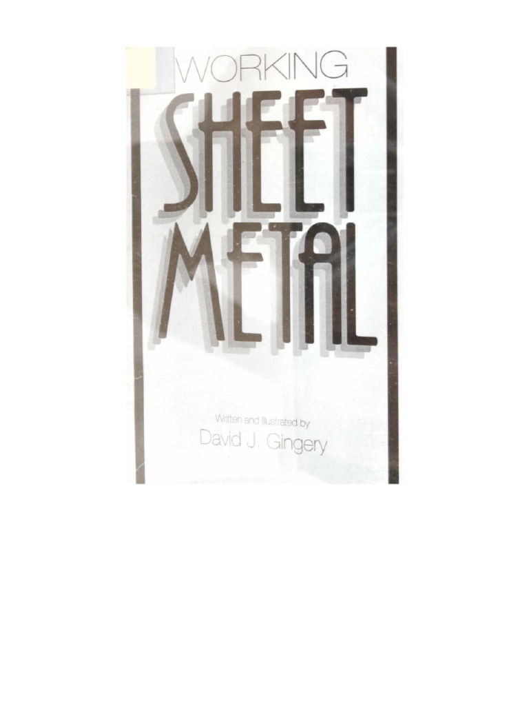 Working Sheet Metal by David J. Gingery | PDF