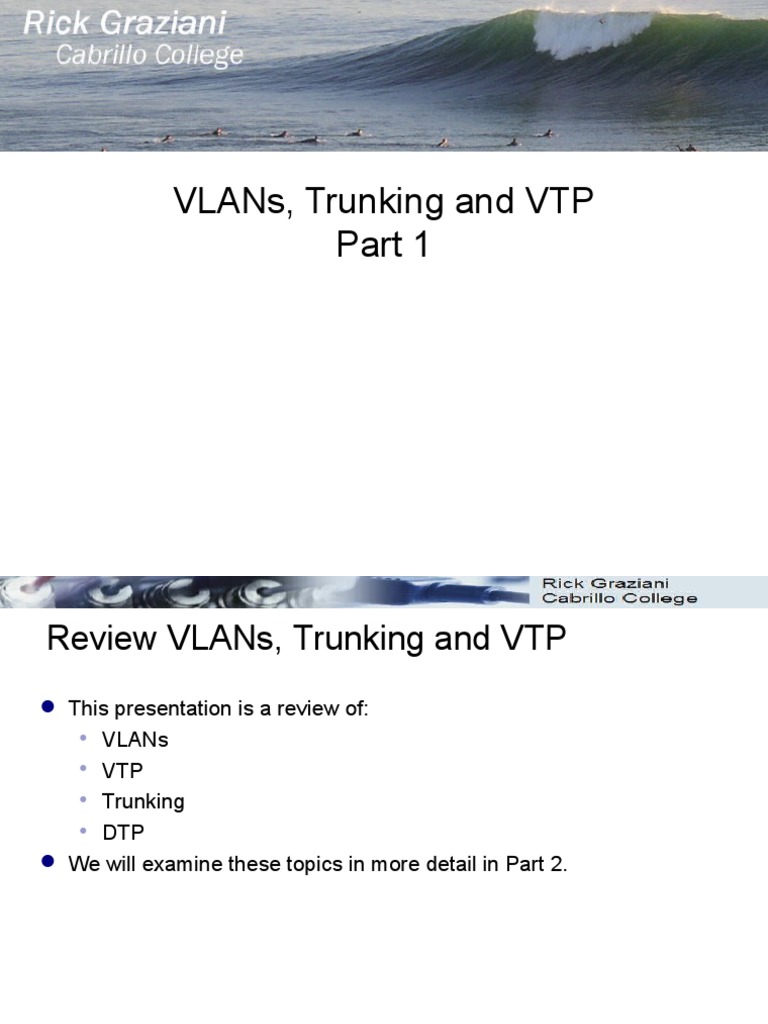 Vlans, Trunking and VTP | PDF | Internet Standards | Computer Science