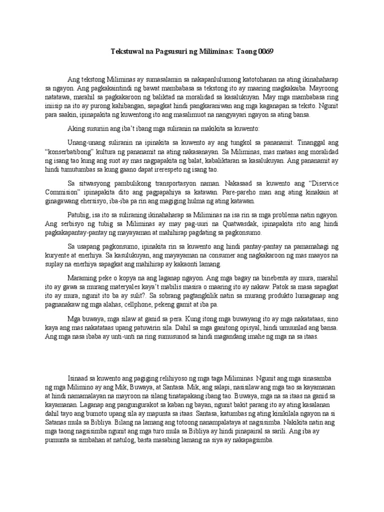 Tekstwal Na Pagsusuri | PDF