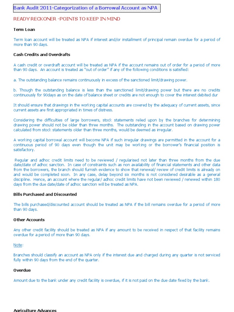 20 Bank Audit 2011 | PDF | Debits And Credits | Loans