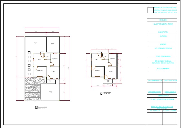 Denah Rumah Oenesu Sejahtera | PDF