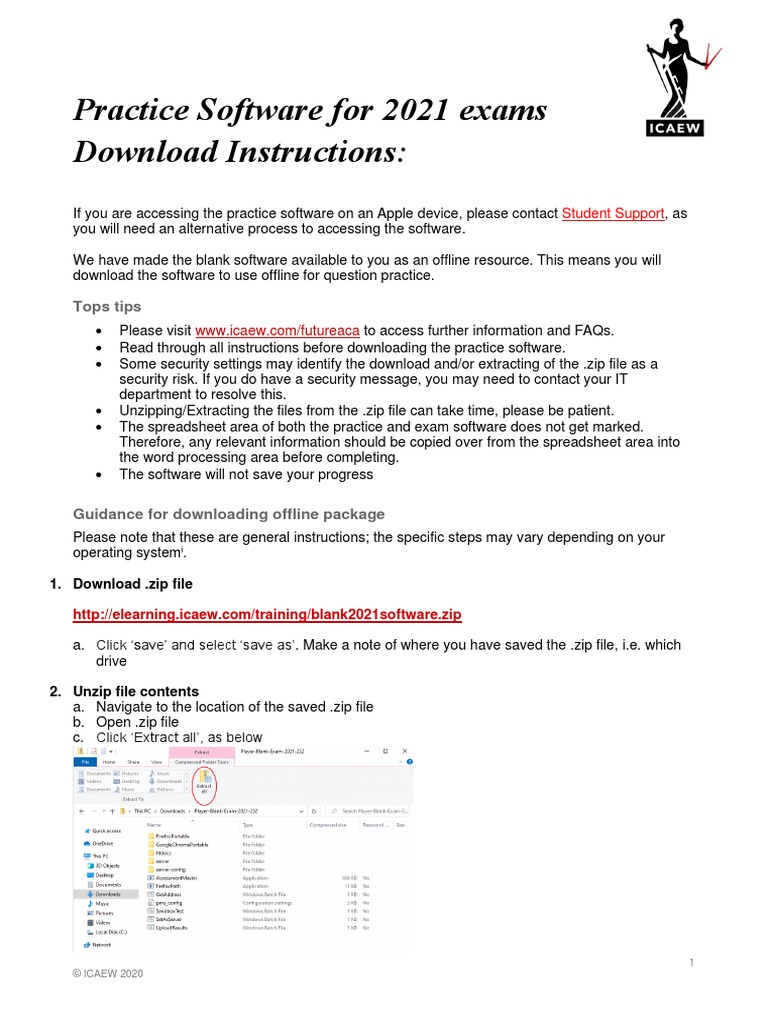Blank Exam Practice Software - 2021 Instructions | PDF | Computer File ...