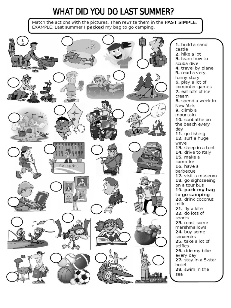 Ficha Ingles 8 Ano Summer Activities | PDF