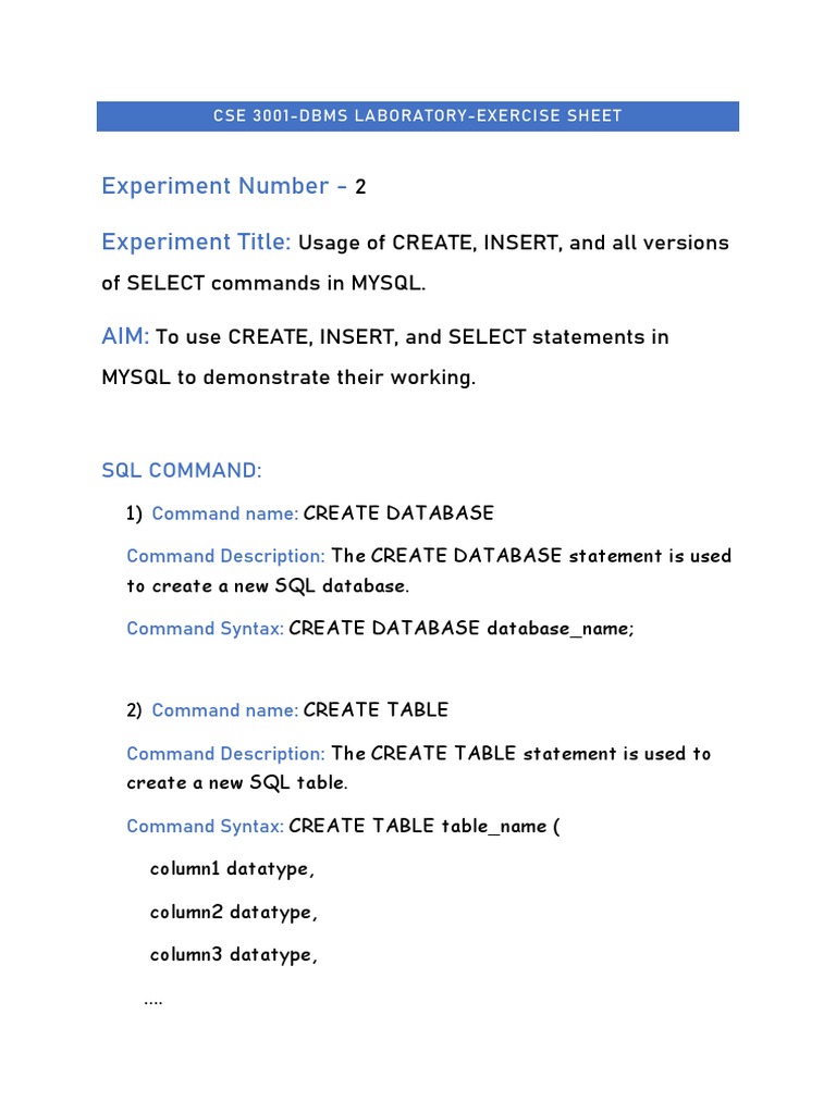 Experiment Number - Experiment Title | PDF | Computer Programming ...