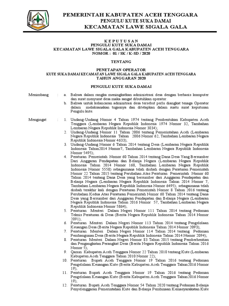 SK Operator 2020 | PDF