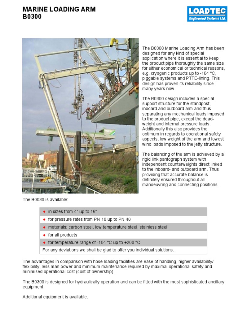 Marine Loading Arm | PDF | Carbon | Pipe (Fluid Conveyance)