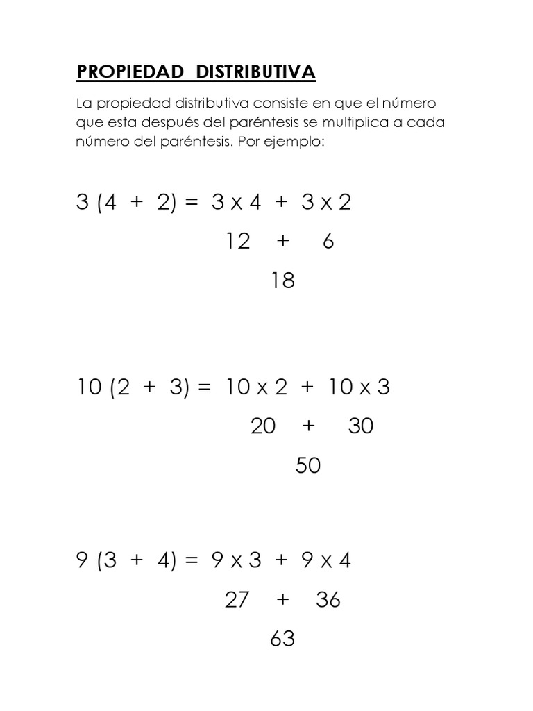 Hojas De Trabajo De División Distributiva