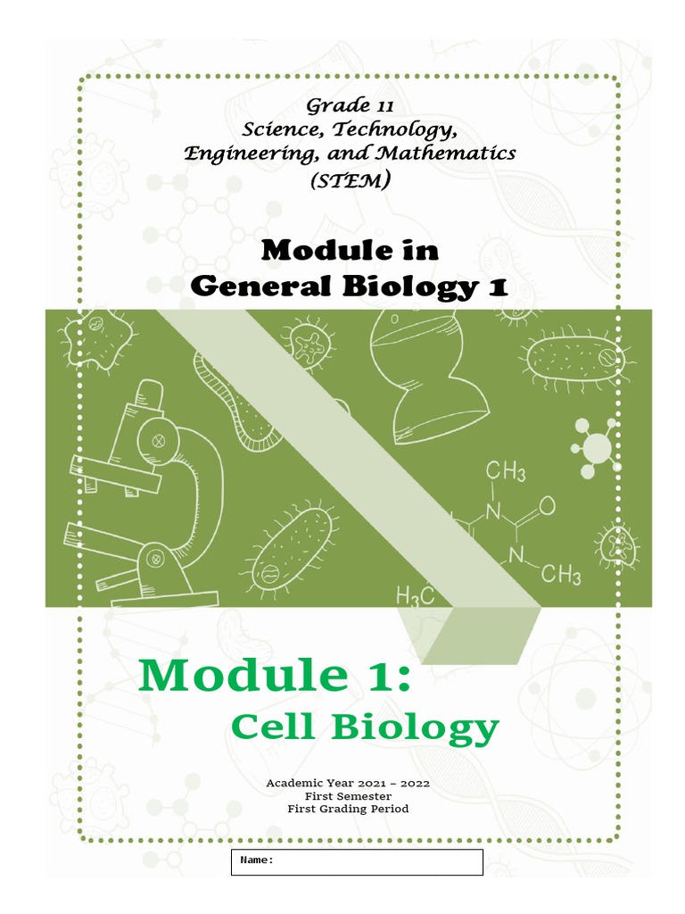 General Biology Module 1 | PDF | Epithelium | Bone