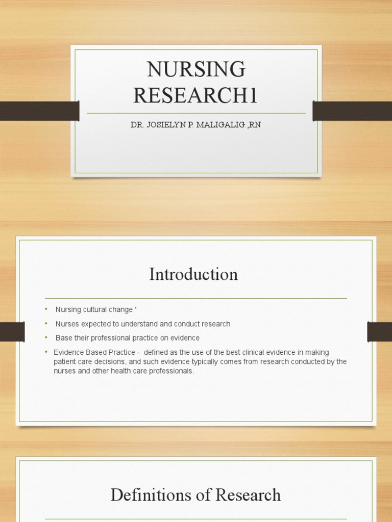Nursing Research1 | PDF | Nursing | Quantitative Research