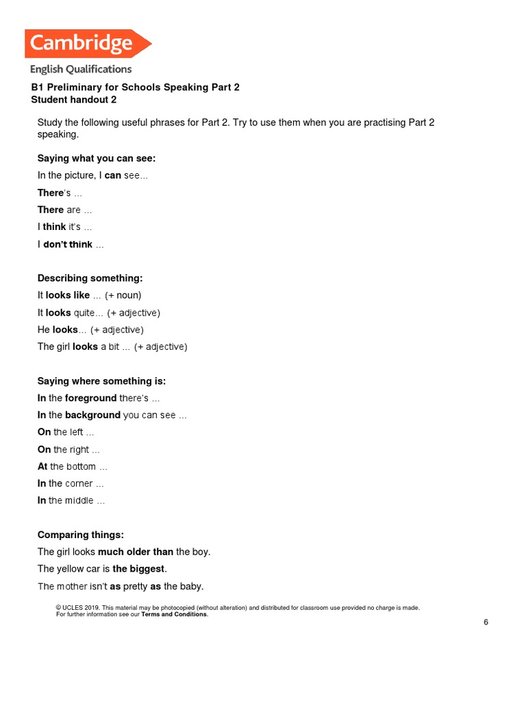 b1 Speaking-Part-2 Useful Phrases | PDF | Career & Growth | Wellness