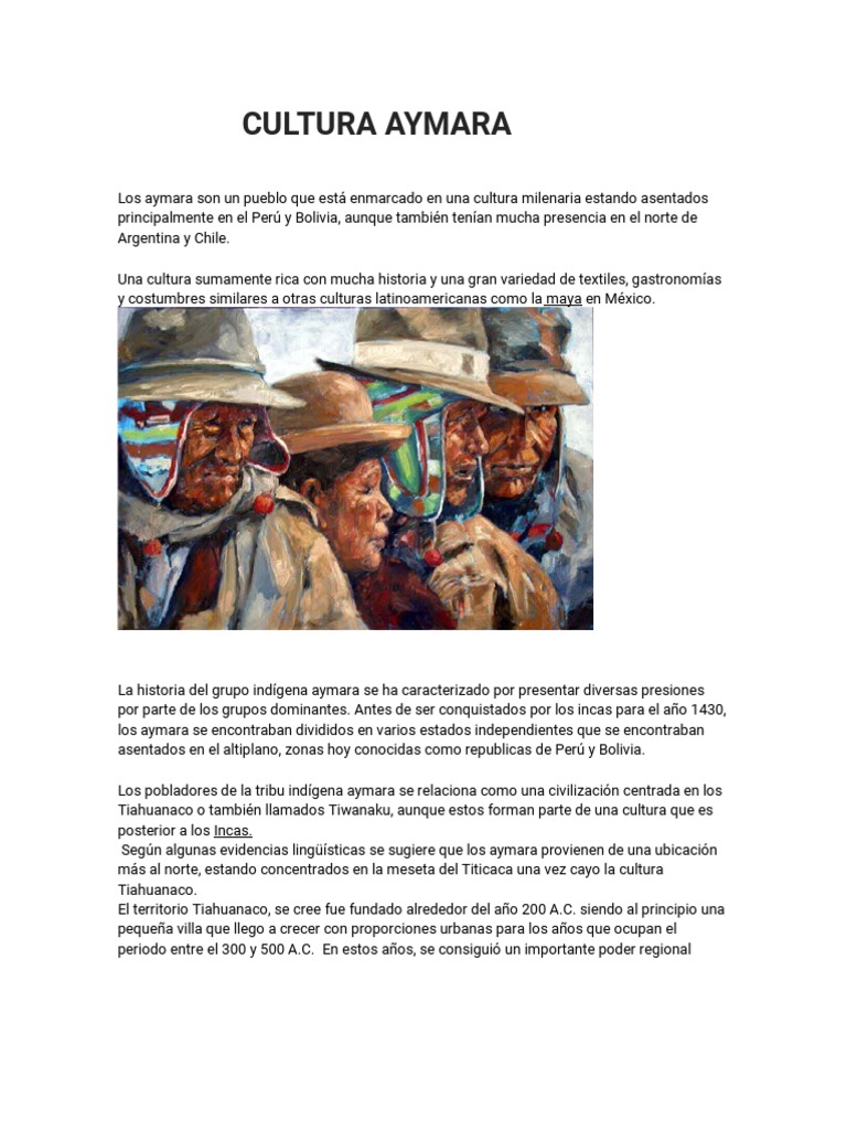 Aymara | PDF | Imperio Inca