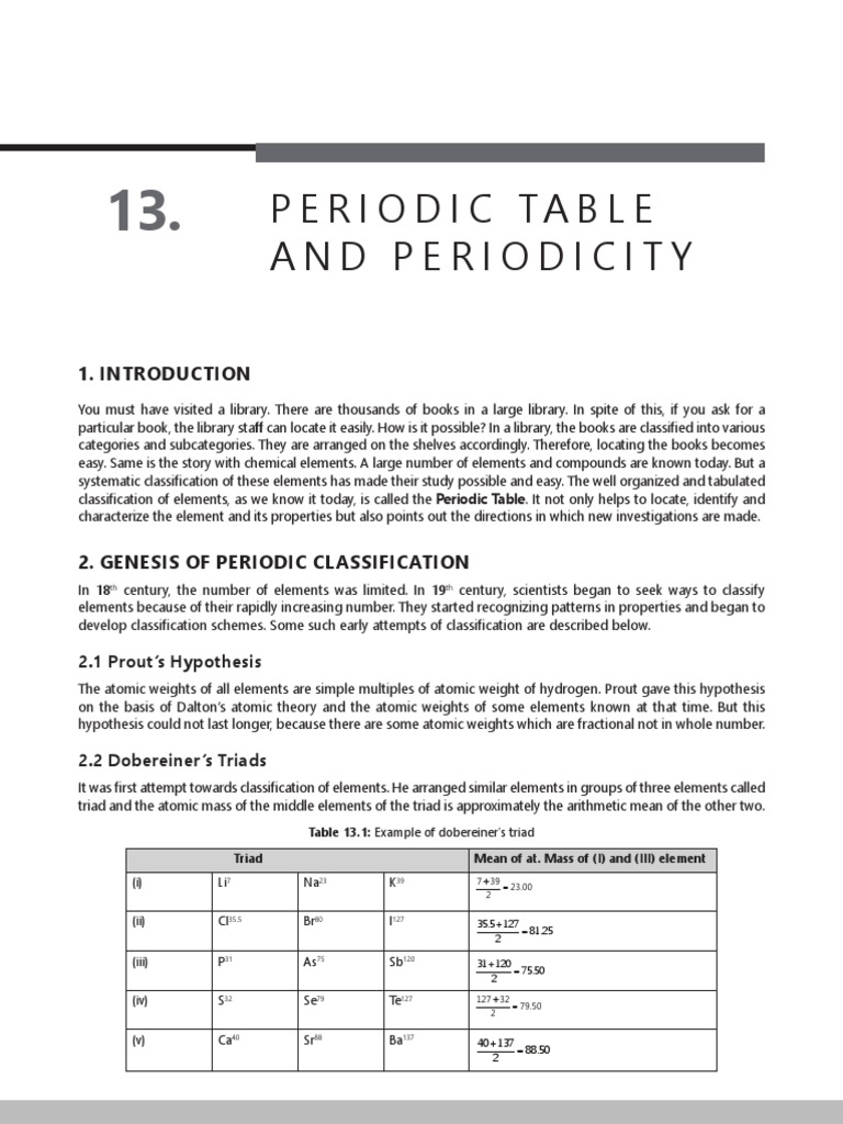 Periodic Table and Periodicity 1 | PDF | Ion | Periodic Table