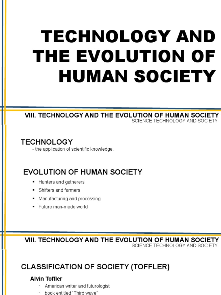 Viii. Technology and The Evolution of Human Society | PDF | Society ...