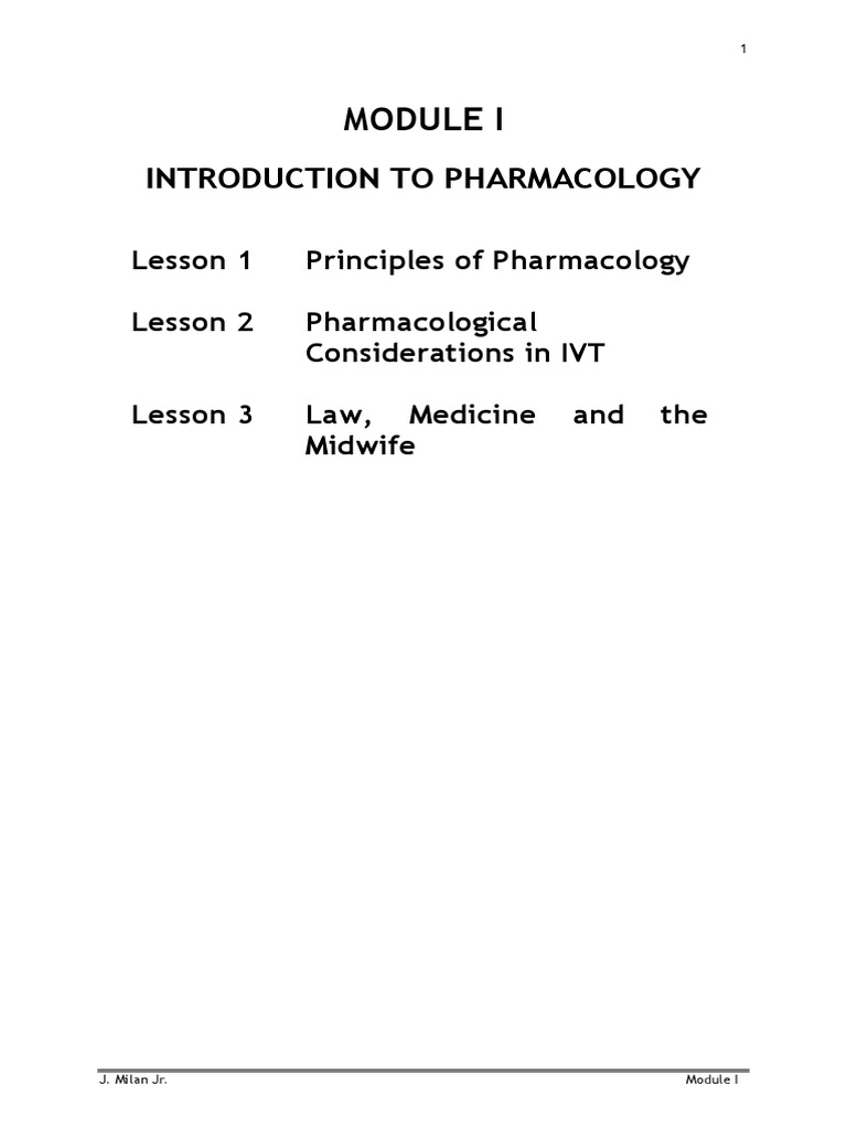 Module 1 (Lesson 1) | PDF | Topical Medication | Pharmacology