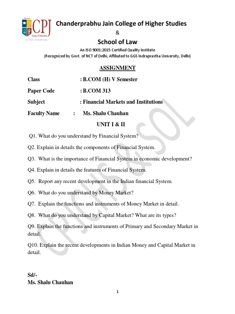 313 Fmi Assignment 1 | PDF