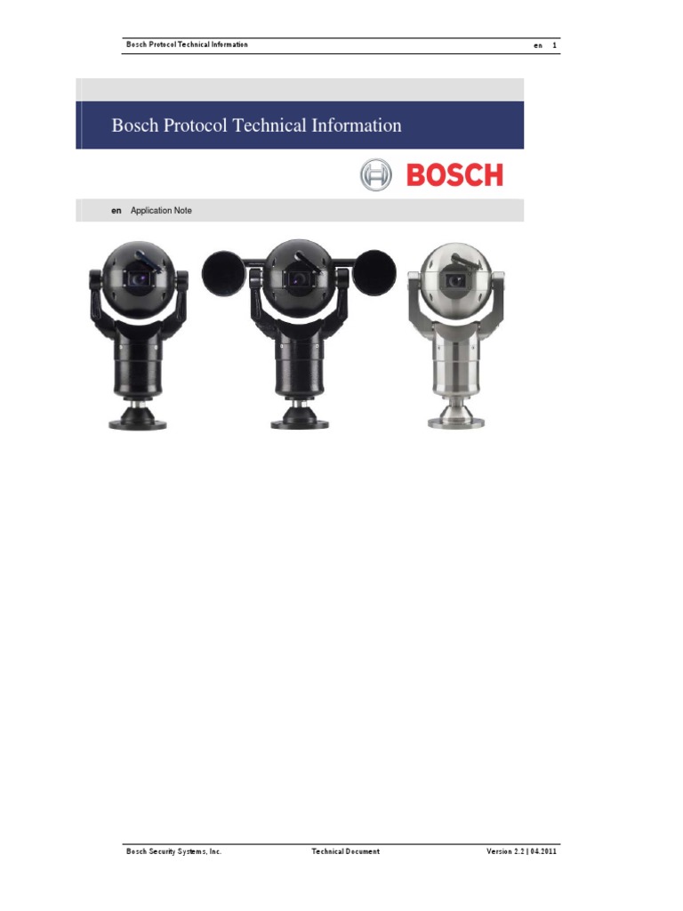 Bosch Protocol Technical Information: en Application Note | PDF ...
