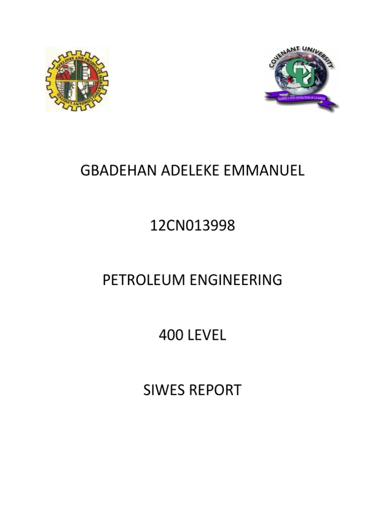 GBADEHAN ADELEKE EMMANUEL NEw Edited Report | PDF | Oil Refinery | Fires