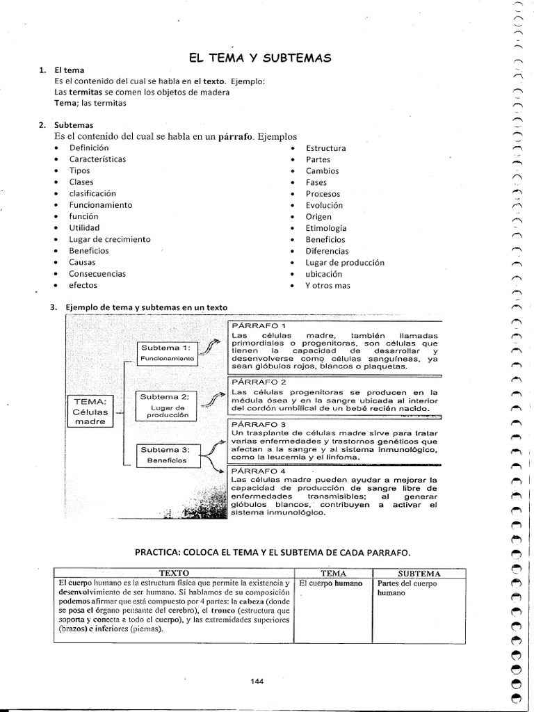 Temas y Subtemas 4º 2021 | PDF