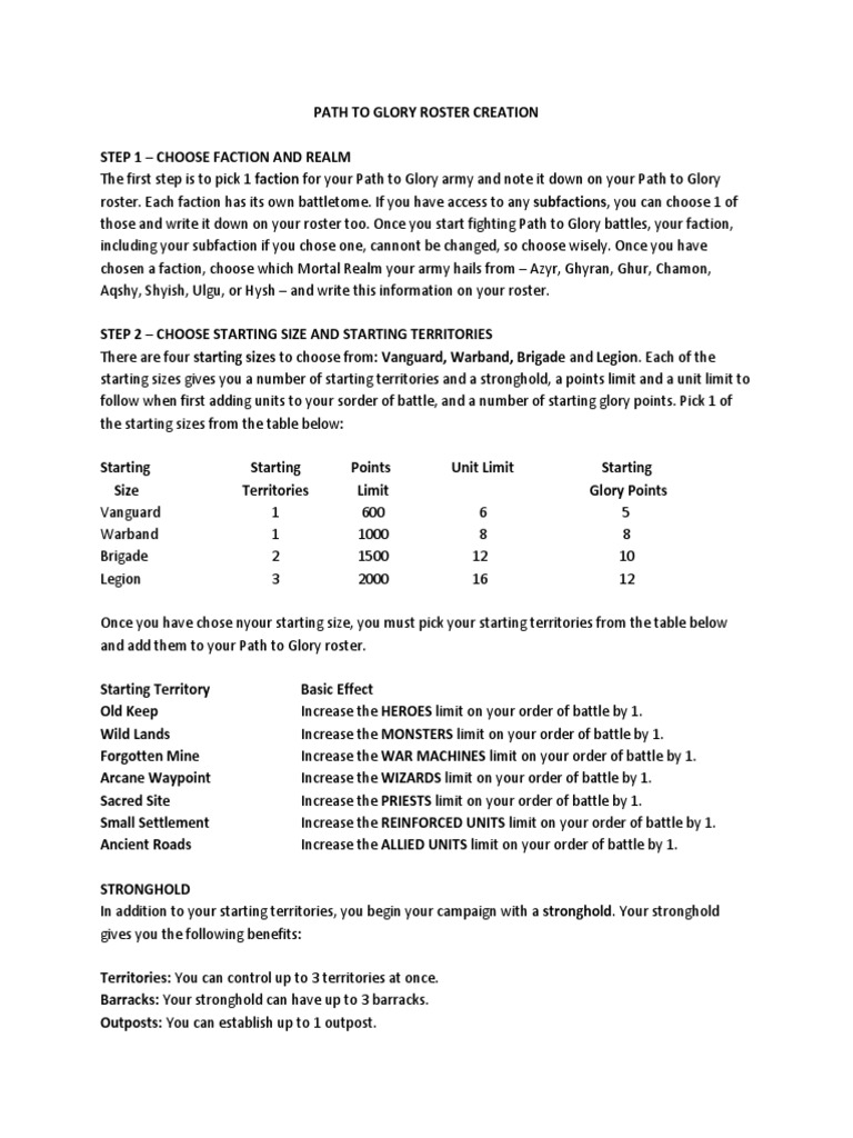 Path To Glory Campaigns | PDF | Battles | Military