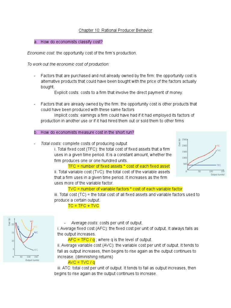 Rational Producer Behavior | PDF | Demand | Profit (Economics)