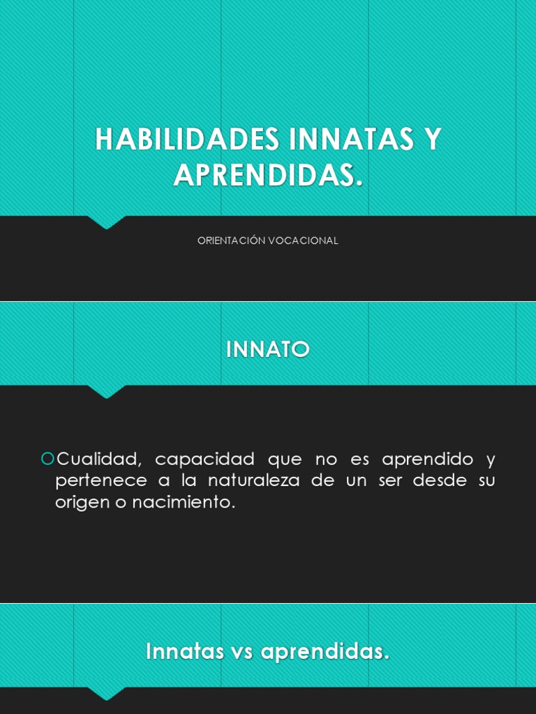 Habilidades Innatas y Aprendidas | PDF | Dibujo | Diseño