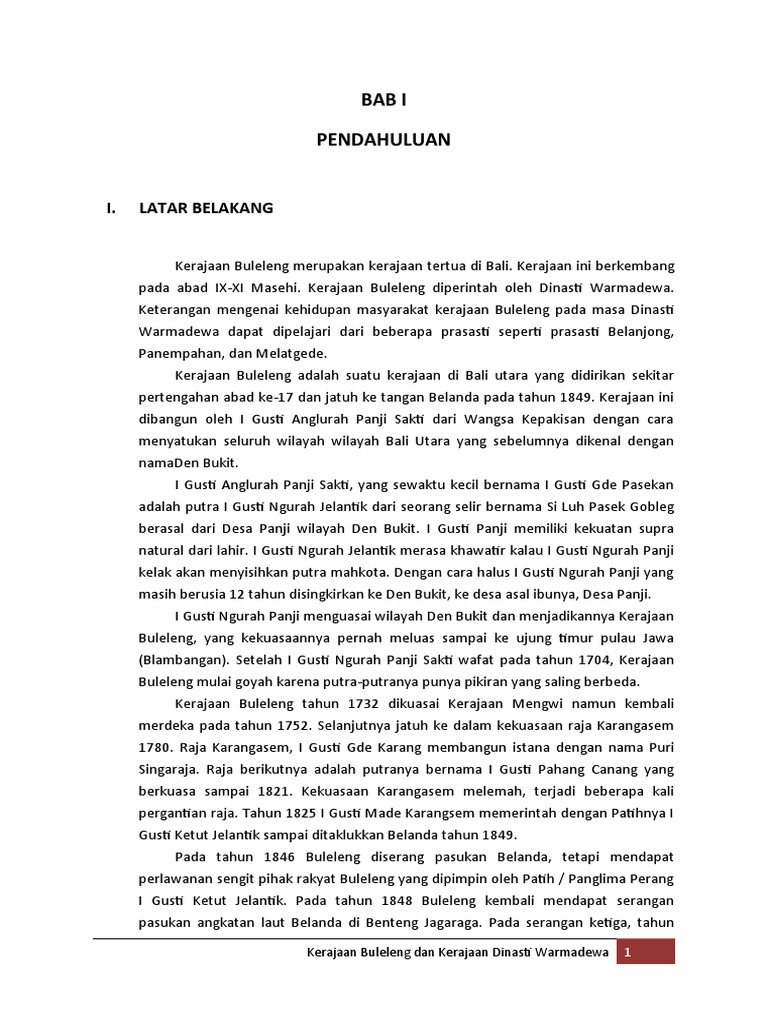 Dokumen - Tips - Makalah Kerajaan Buleleng Dan Dinasti Wangsa Darma | PDF