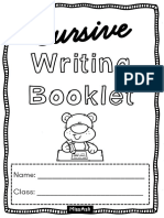 Cursive Writing Booklet PDF | PDF