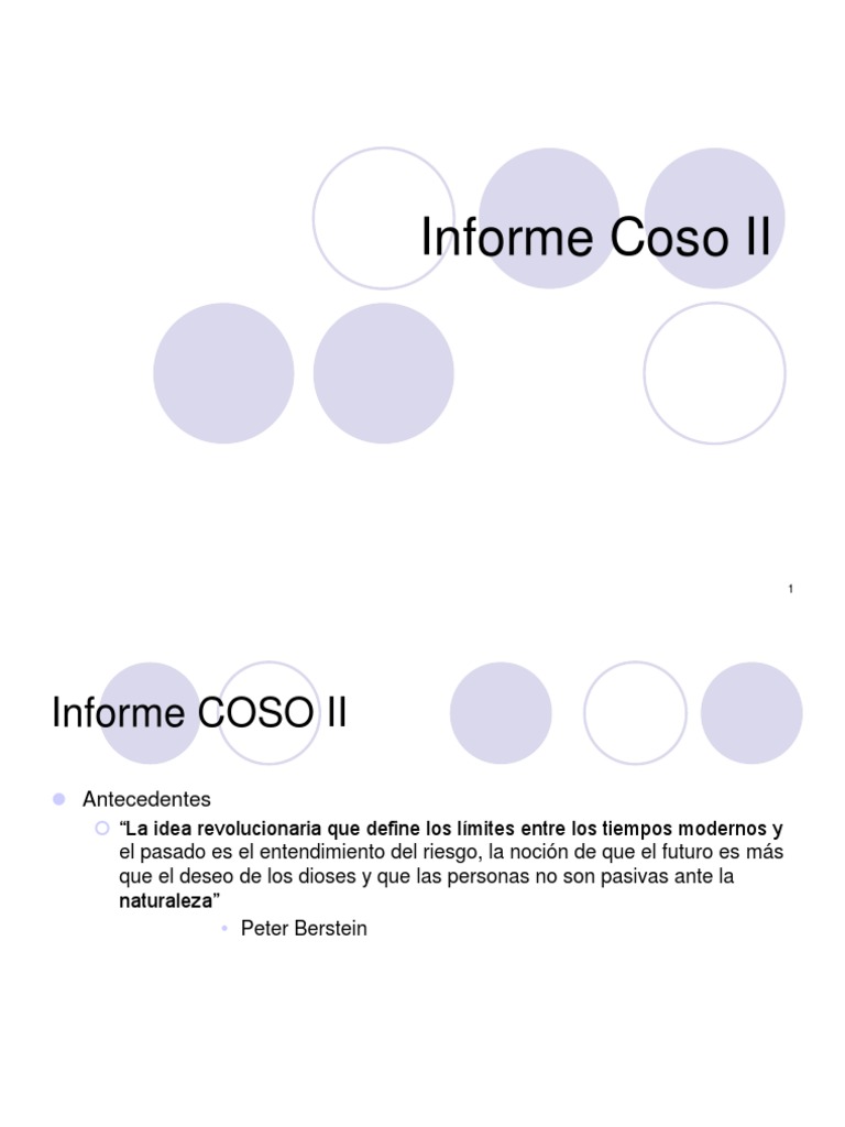 7 - Informe COSO II | PDF | Gestión de riesgos | Evaluación de riesgos