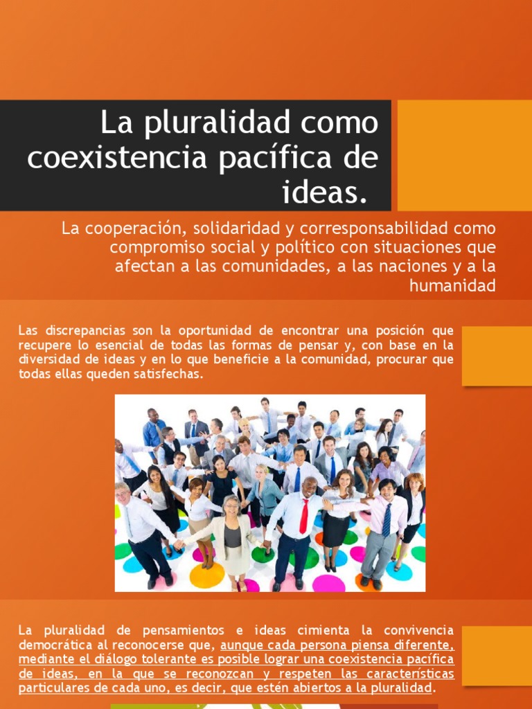 La Pluralidad Como Coexistencia Pacífica de Ideas | PDF