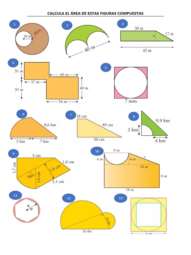 Area Figuras Compuestas | PDF
