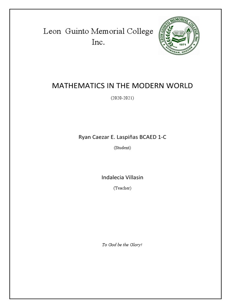 Aberto M. Rotaquio Jr. Bcaed 1 C 2nd Assignment Sa Mathhhh | PDF | Leaf ...