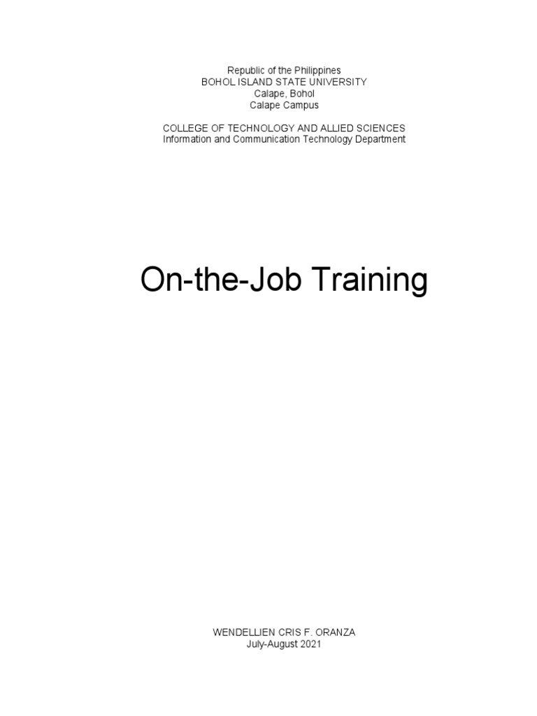 OJT Template 2021-2022 | Download Free PDF | Databases | Php