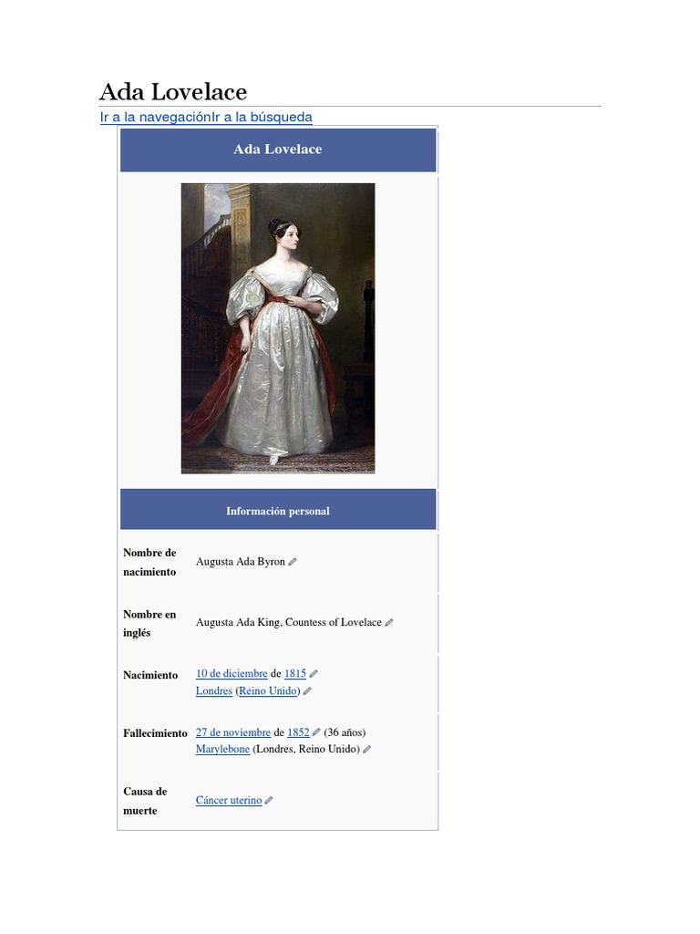 Ada Lovelace | PDF