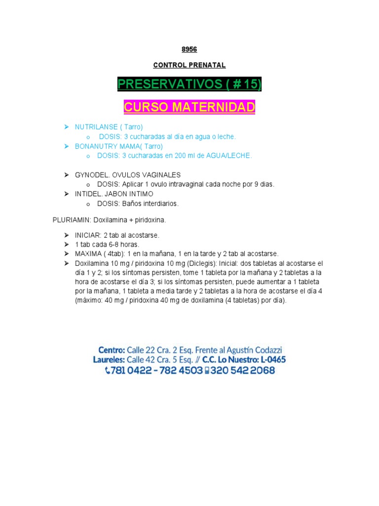 Control Prenatal Formato Final | PDF | Parto | El embarazo